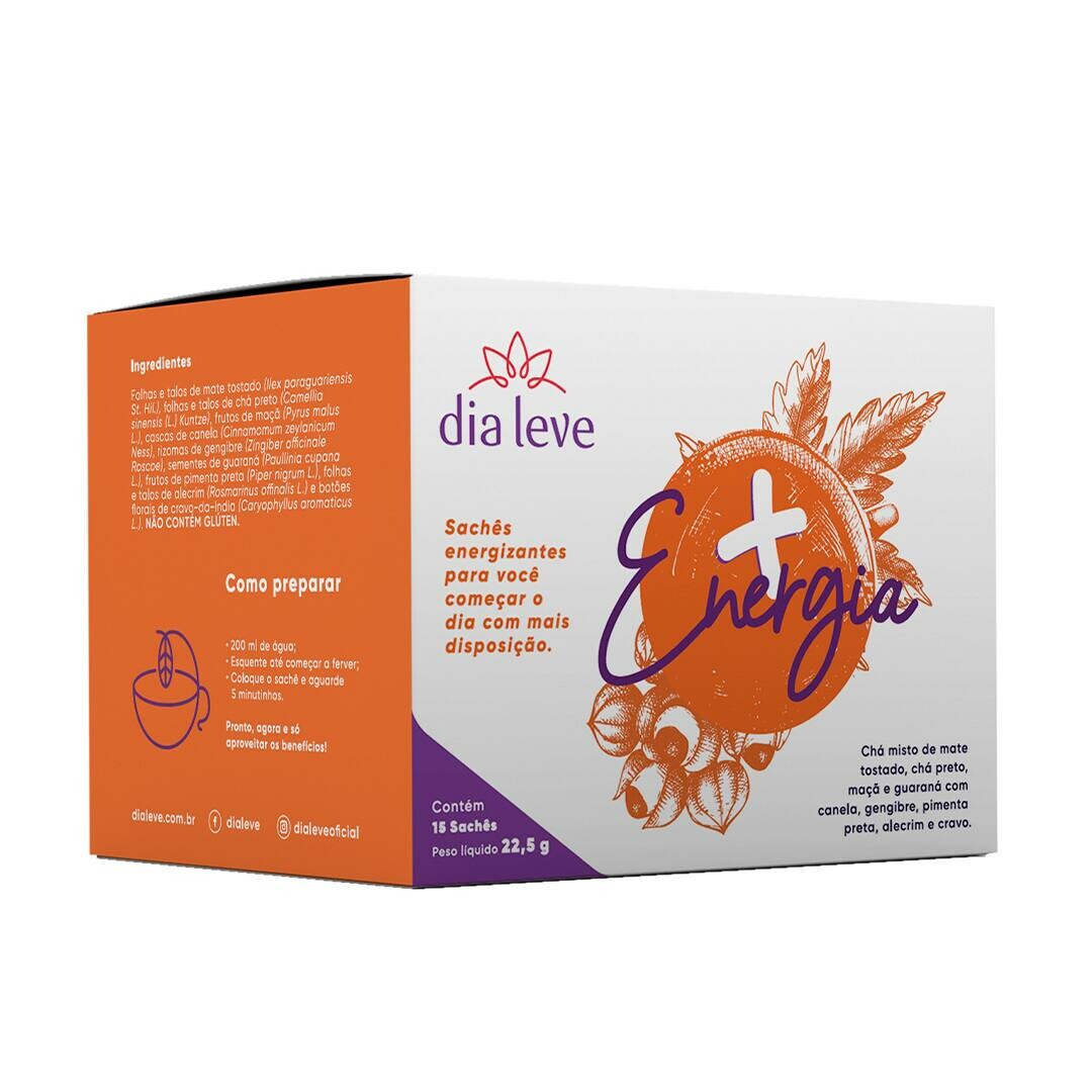 Dia Leve +Energia Vemat – 15 unidades em Sachês – Perfeito para ...
