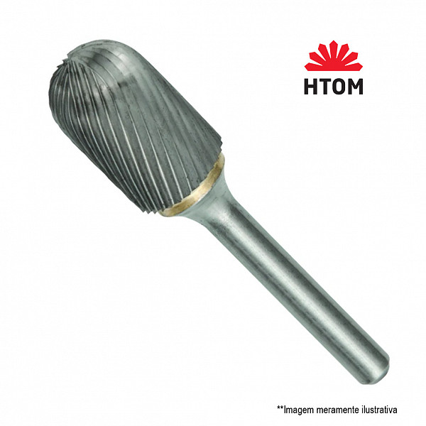 LIMA ROTATIVA MD TIPO CILÍNDRICA COM TOPO ESFÉRICO 12,0 X 025 MM H6 ...